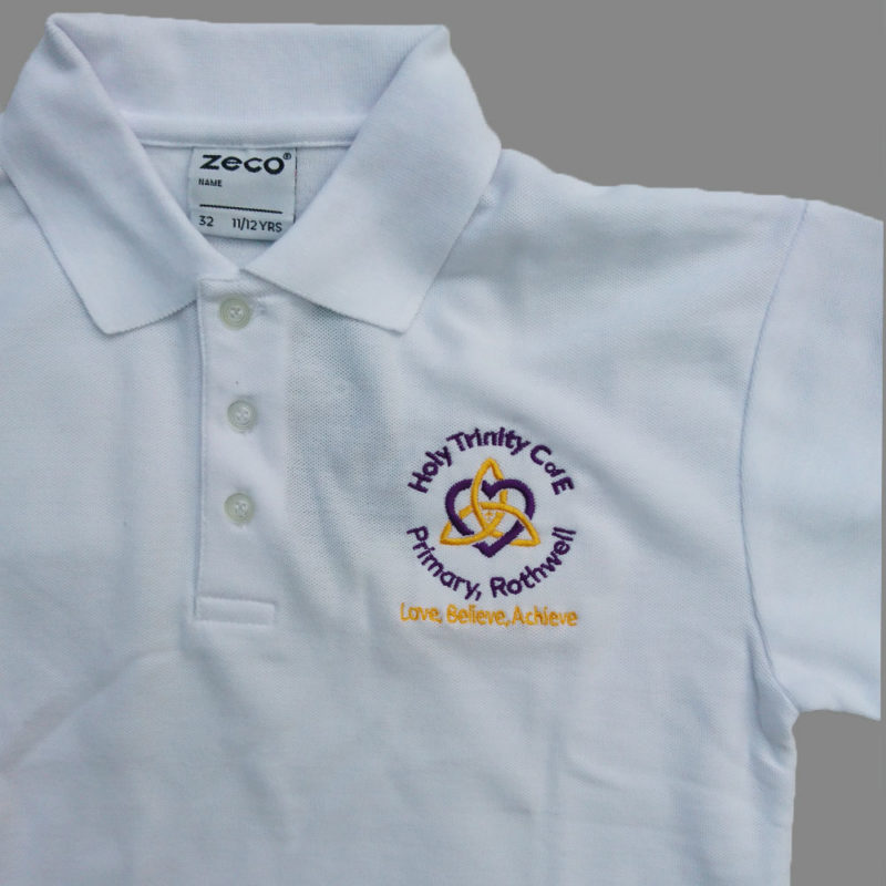 Holy Trinity CE White Polo Shirt - Graham Briggs School Outfitters